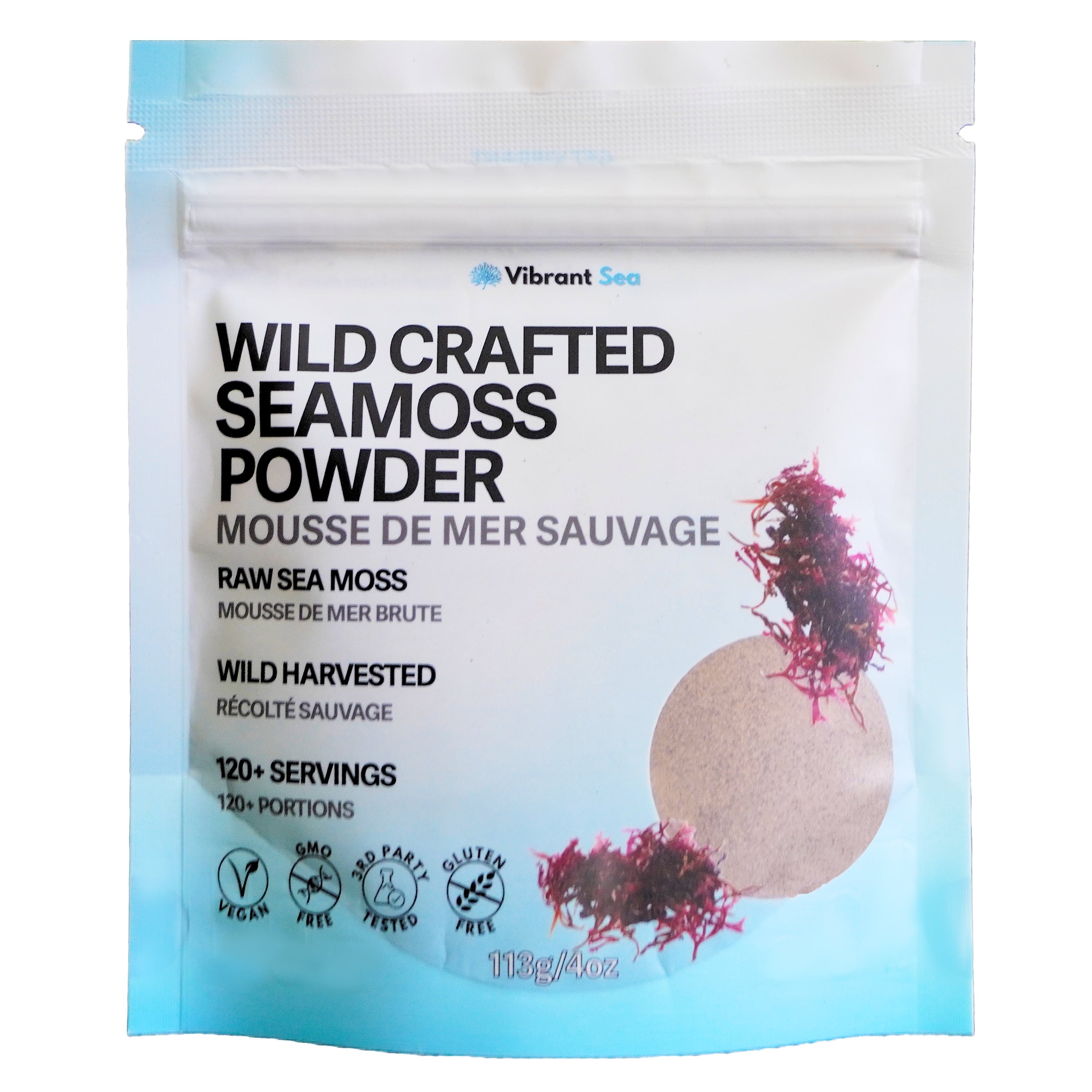 Sea Moss Powder - Organic, Wildcrafted - Vibrant Sea